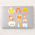 Super cute 70's retro fun flower power themed sticker | Zazzle