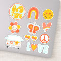 Super cute 70's retro fun flower power themed sticker | Zazzle