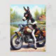 Super Cute Donkey Motorcycle Driver Postcard | Zazzle