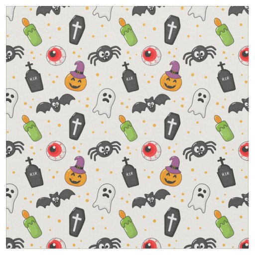 Super Cute Halloween Fabric | Zazzle