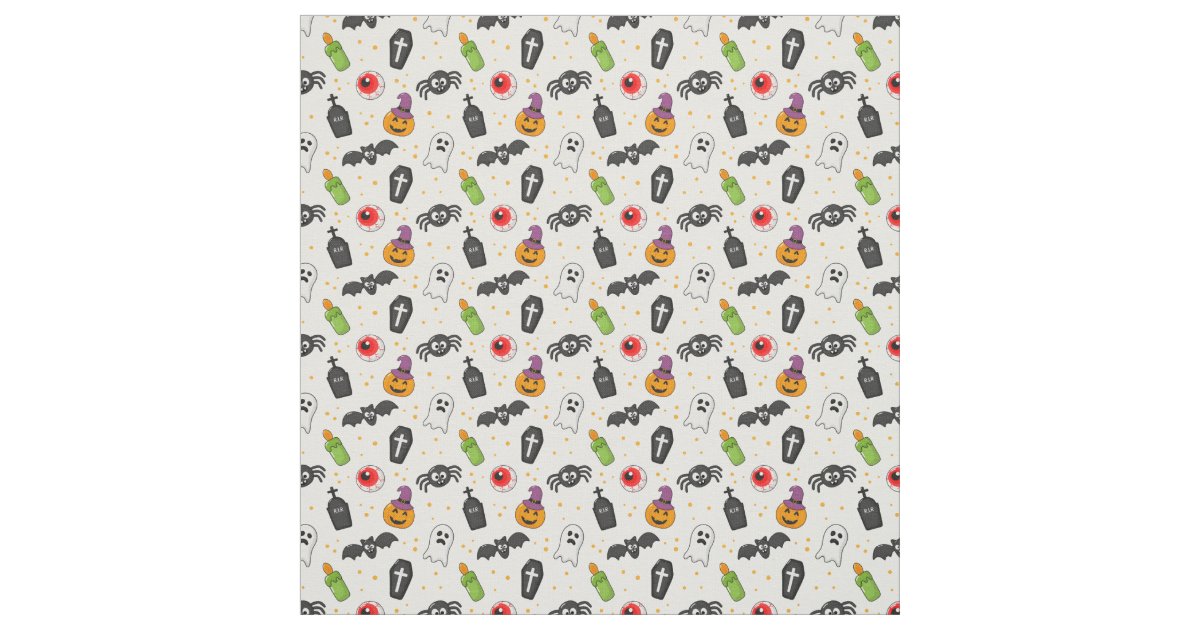 Super Cute Halloween Fabric | Zazzle