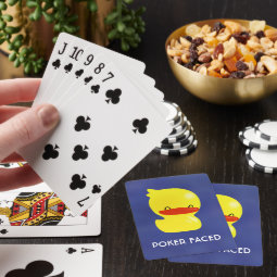 Super Cute Poker Faced Ducky Playing Cards | Zazzle