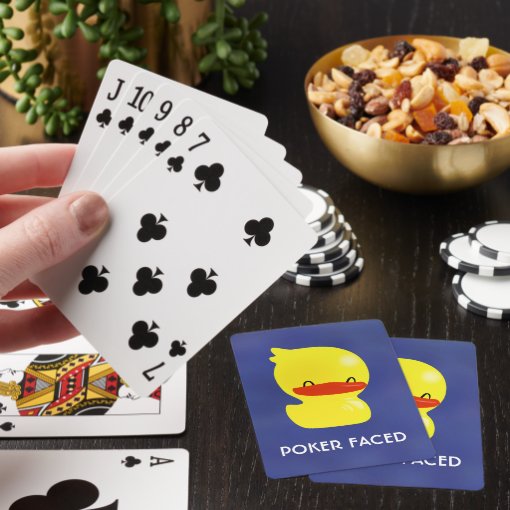 Super Cute Poker Faced Ducky Playing Cards | Zazzle