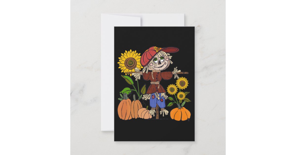 Super Cute Scarecrow Card | Zazzle