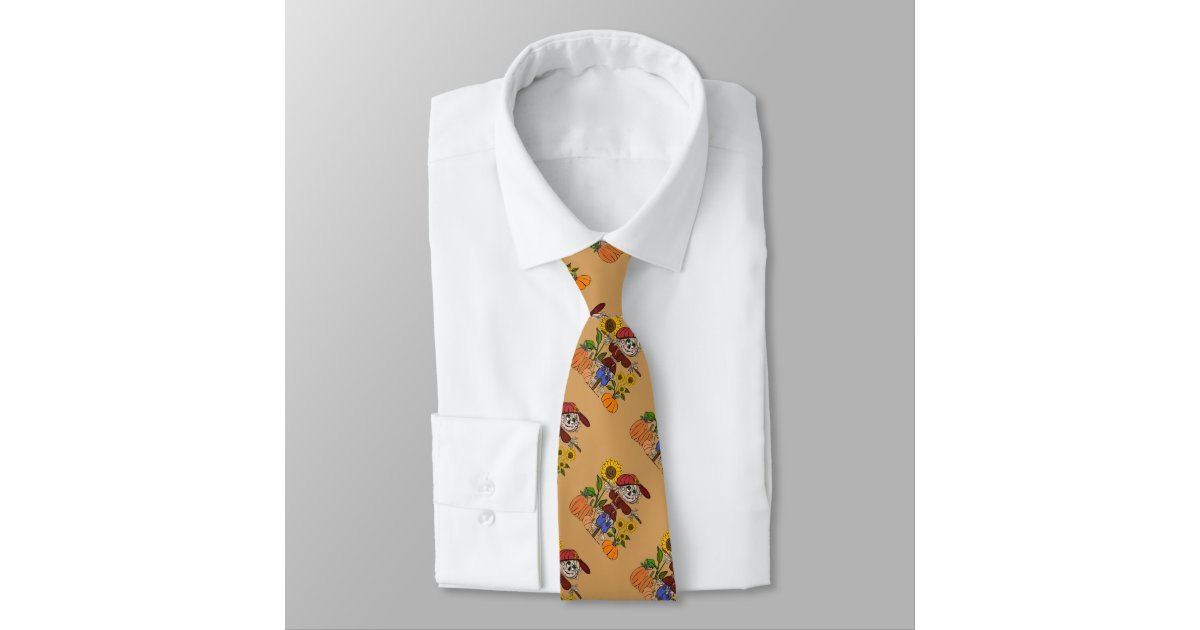Super Cute Scarecrow Neck Tie | Zazzle