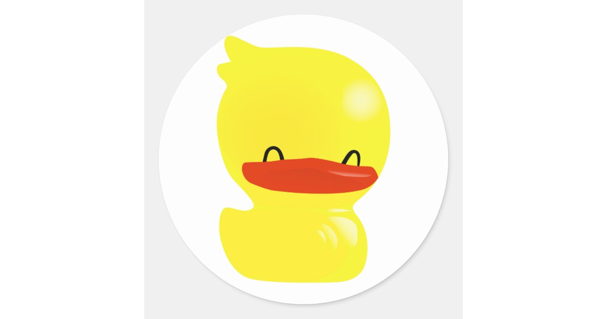 Super Cute Smiling and Cheerful Ducky Sticker | Zazzle
