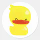 Super Cute Smiling and Cheerful Ducky Sticker | Zazzle