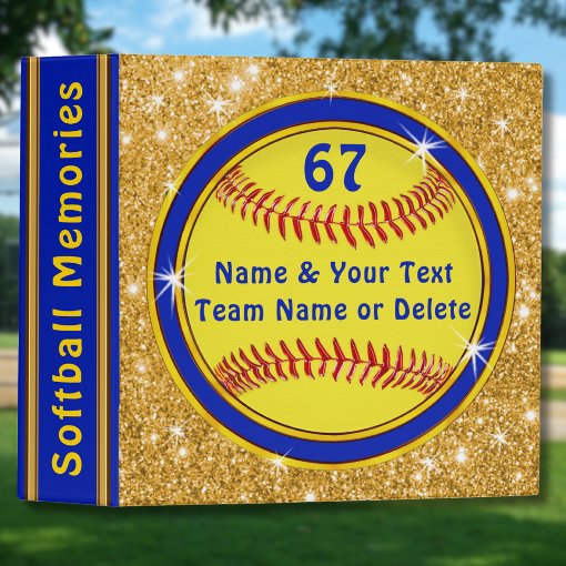 Super Cute Softball Scrapbook Softball Photo Album 3 Ring Binder | Zazzle