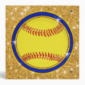 Super Cute Softball Scrapbook Softball Photo Album 3 Ring Binder | Zazzle