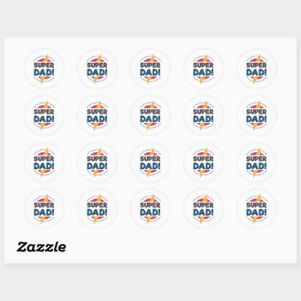 Super Dad Happy Father's Day | Sticker | Zazzle