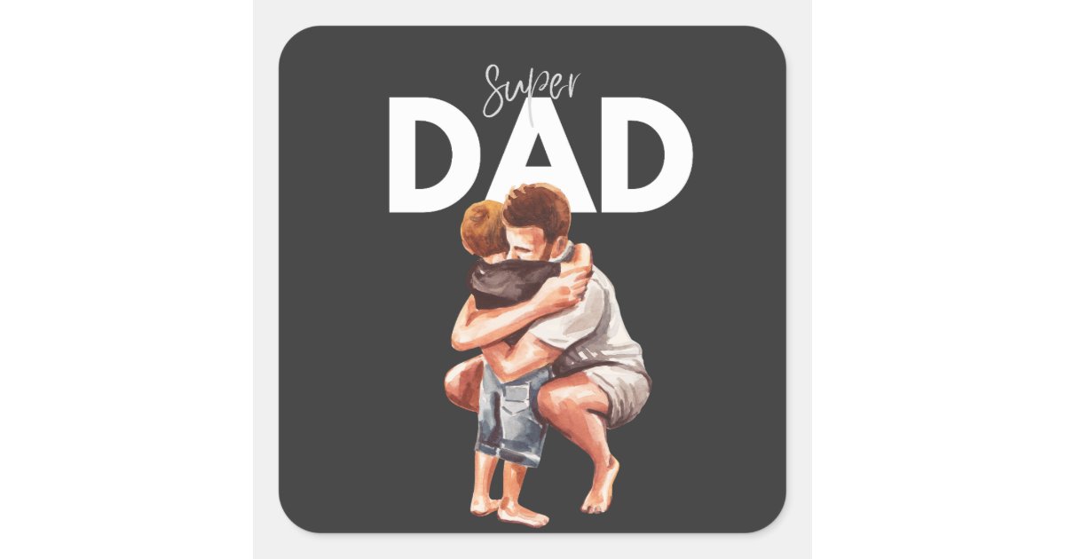 Super Dad Square Sticker | Zazzle