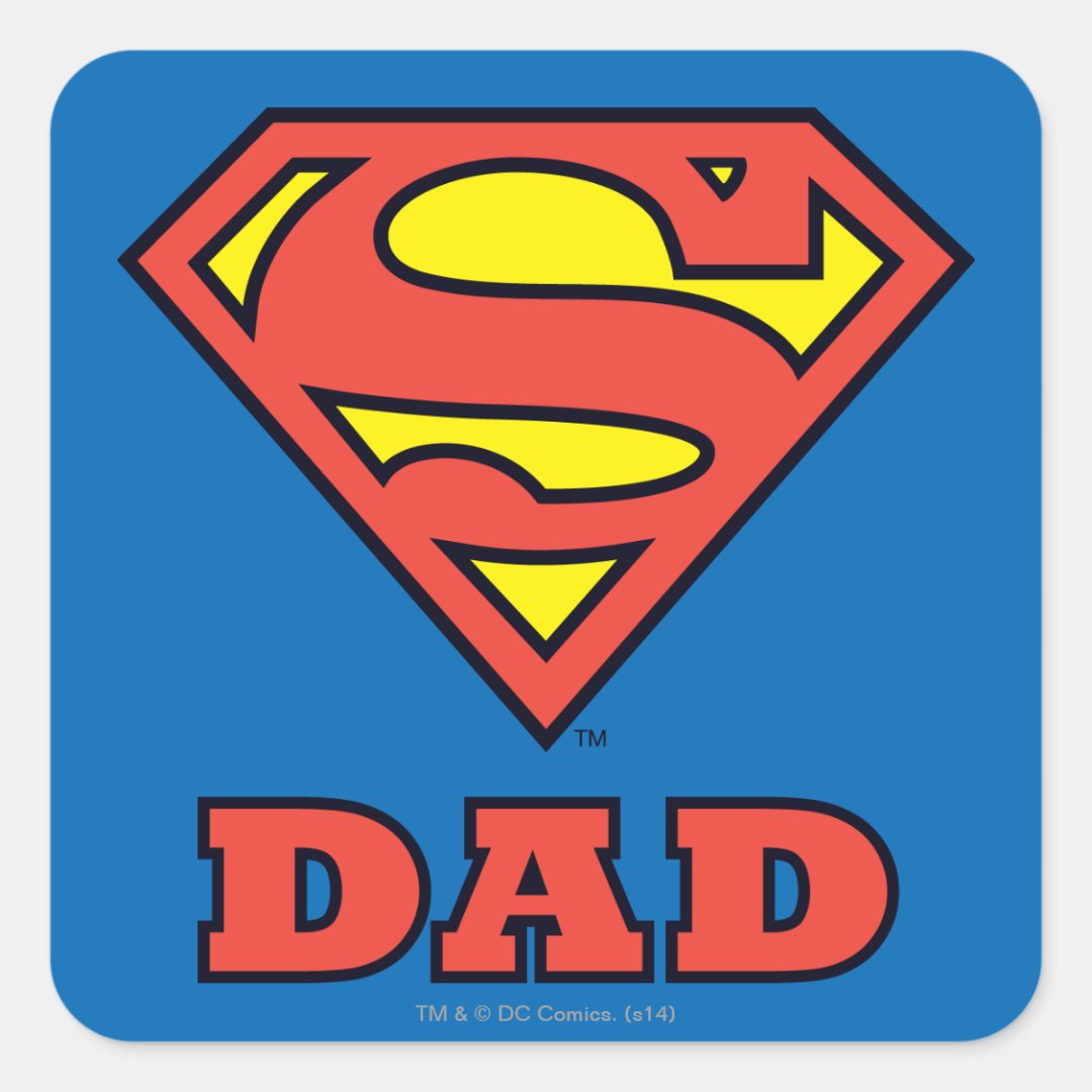 Super Dad Square Sticker | Zazzle