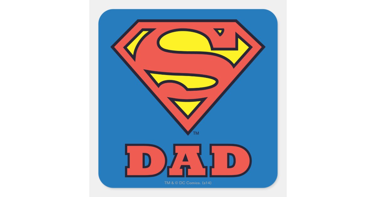 Super Dad Square Sticker | Zazzle