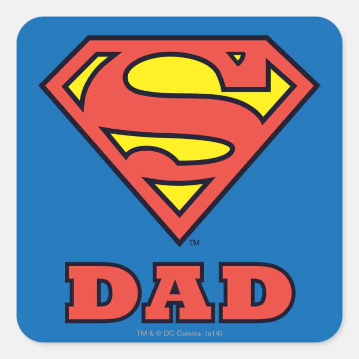 Super Dad Square Sticker | Zazzle