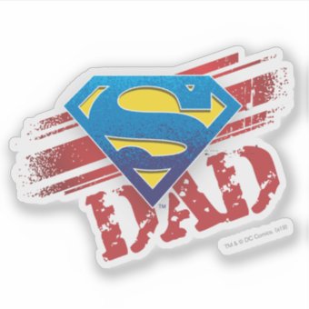 Super Dad Stripes Sticker | Zazzle