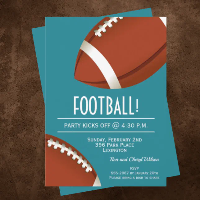 Super Fan Football Bowl Game Invitations | Zazzle