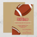 Super Fan Football Game Gold Party Invitation | Zazzle