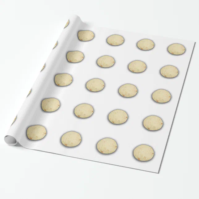 super fresh flour tortilla texture masa bueno wrapping paper | Zazzle