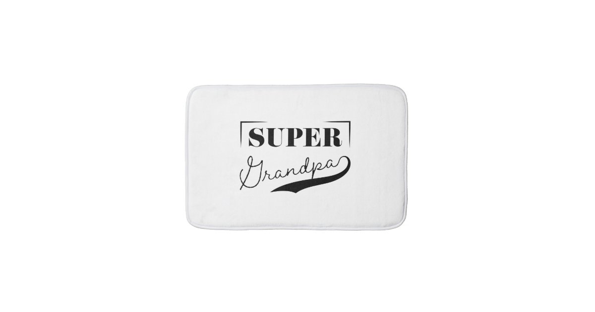 Super Grandpa Bath Mat | Zazzle