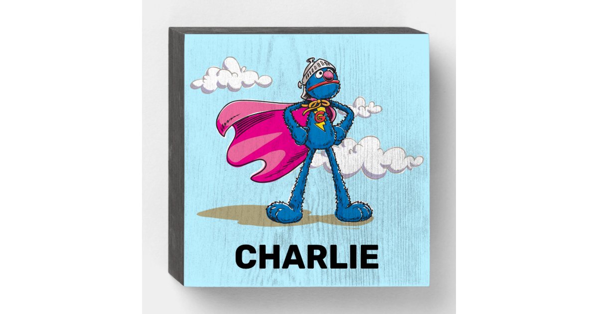 Super Grover Wooden Box Sign | Zazzle