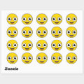 Super Happy Face Classic Round Sticker | Zazzle