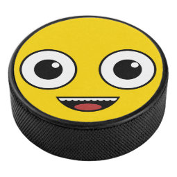 Super Happy Face Hockey Puck | Zazzle