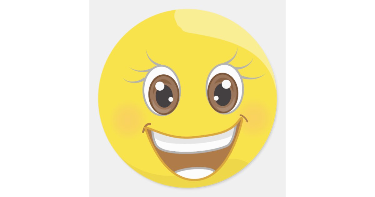 Super Happy Smile Emoji Stickers | Zazzle