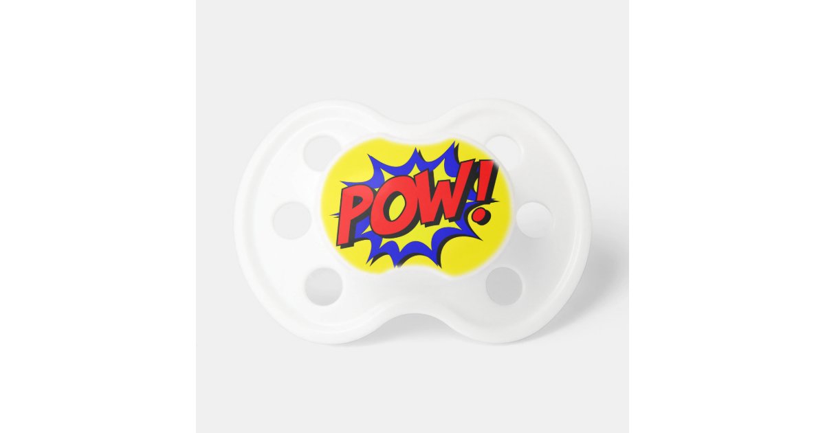 Super Hero Baby POW! Pacifier | Zazzle