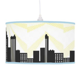 Super Hero Boys Bedroom Comic Book Lighting Decor Pendant Lamp | Zazzle