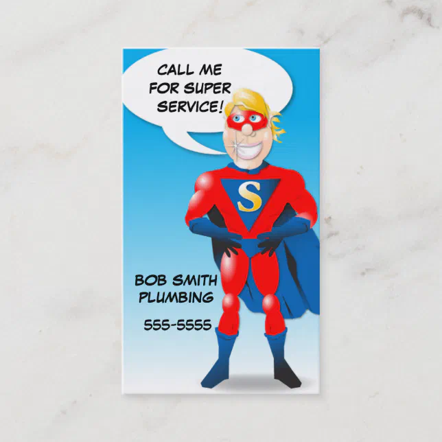 Super Hero Business Card Shell - vertical | Zazzle