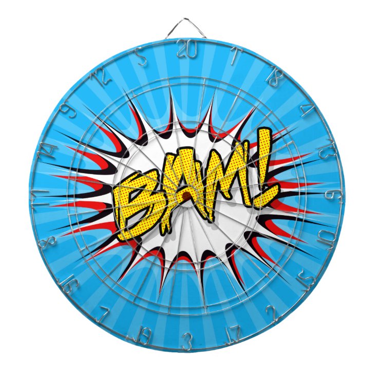 Super Hero Classic Bam! Action Bubble Dart Board | Zazzle