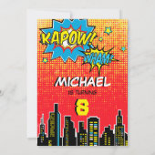 Super Hero Comic Book Birthday Invitation | Zazzle