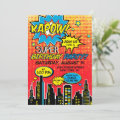 Super Hero Comic Book Birthday Invitation | Zazzle