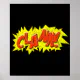 Super Hero Comic Book Onomatopoeia Clank Poster | Zazzle