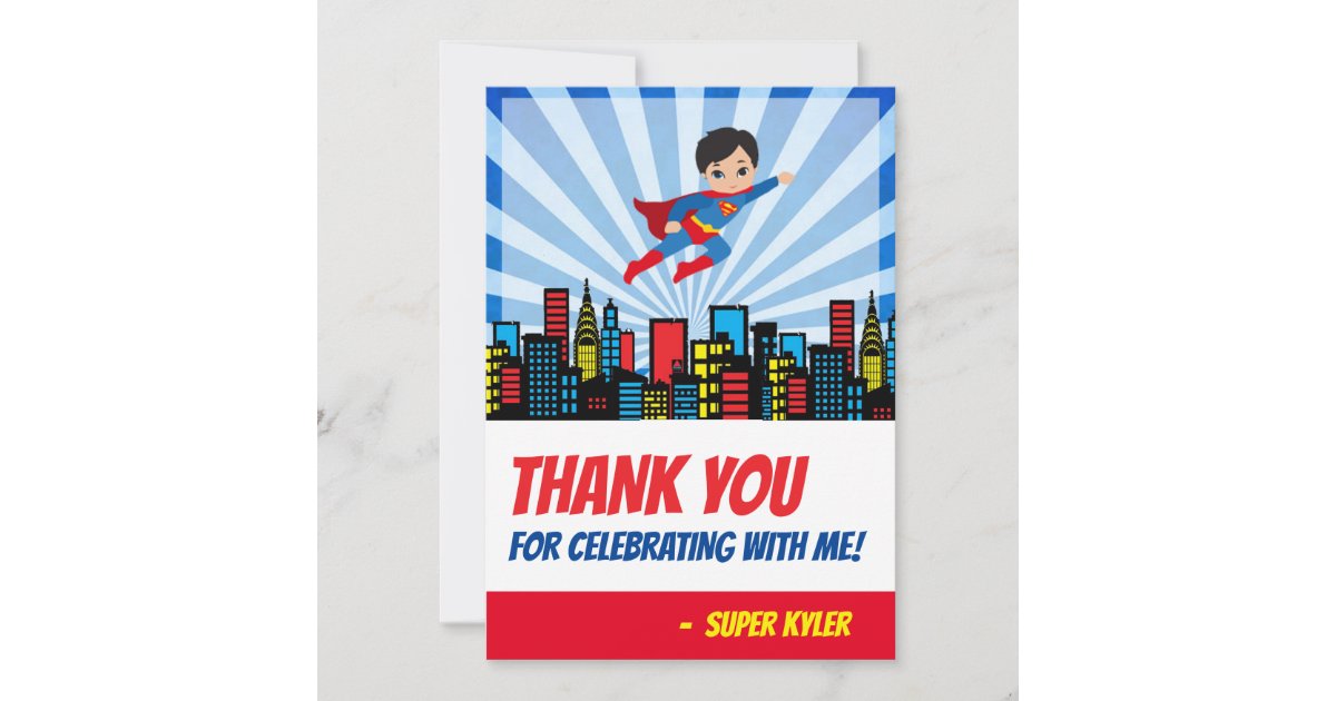 Super Hero Thank You Card | Zazzle
