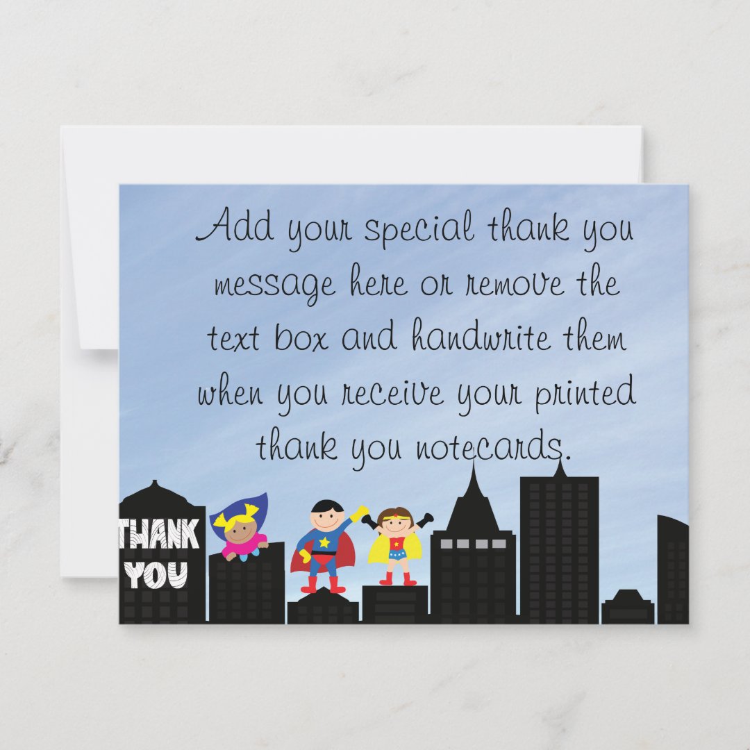 Super Hero Thank You Cards | Zazzle
