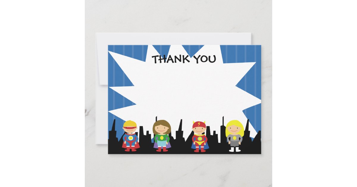 Super Hero Thank You Notes | Zazzle