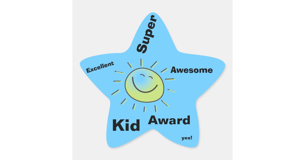 Super Kid Award Stickers | Zazzle