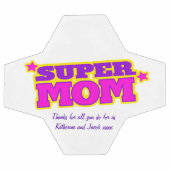 Super Mom custom message pink purple yellow ball | Zazzle
