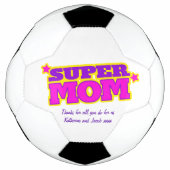 Super Mom custom message pink purple yellow ball | Zazzle