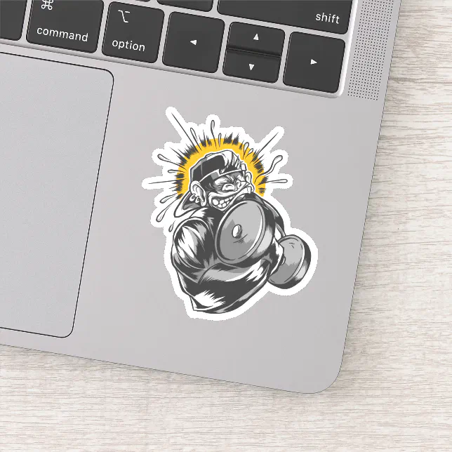 Super Monkey Gym Sticker | Zazzle
