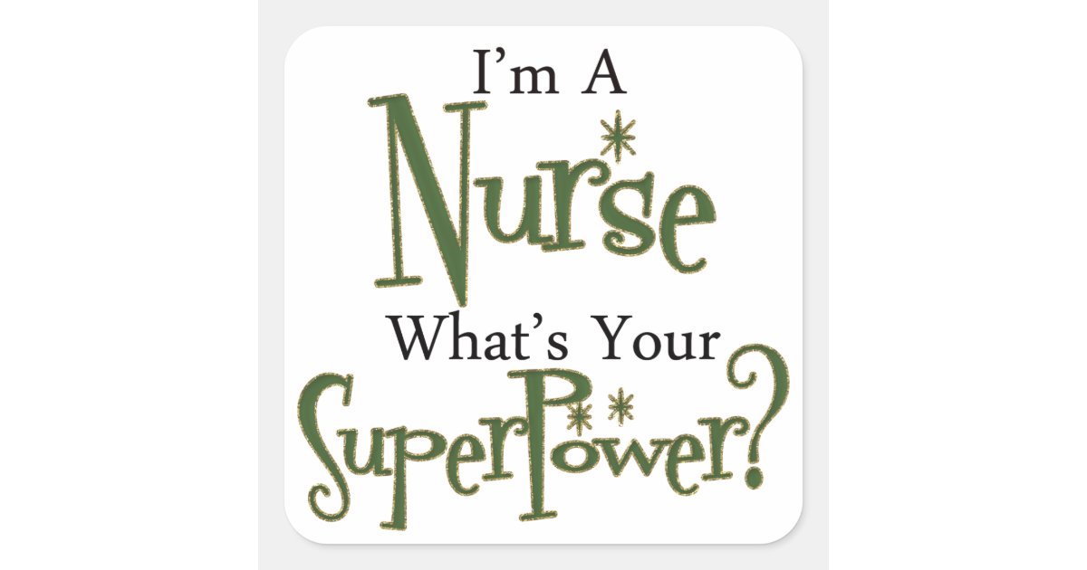 Super Nurse Square Sticker | Zazzle