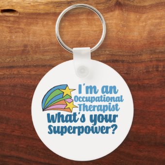 Super Occupational Therapist Cute OT Keychain | Zazzle
