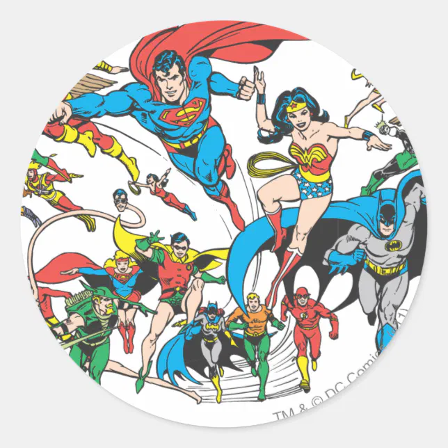 Super Powers™ Collection 3 Classic Round Sticker | Zazzle