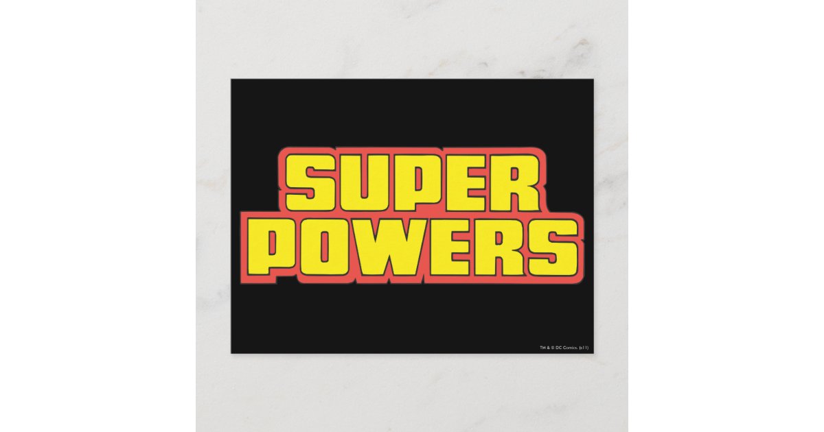 Super Powers™ Logo Yellow Postcard | Zazzle