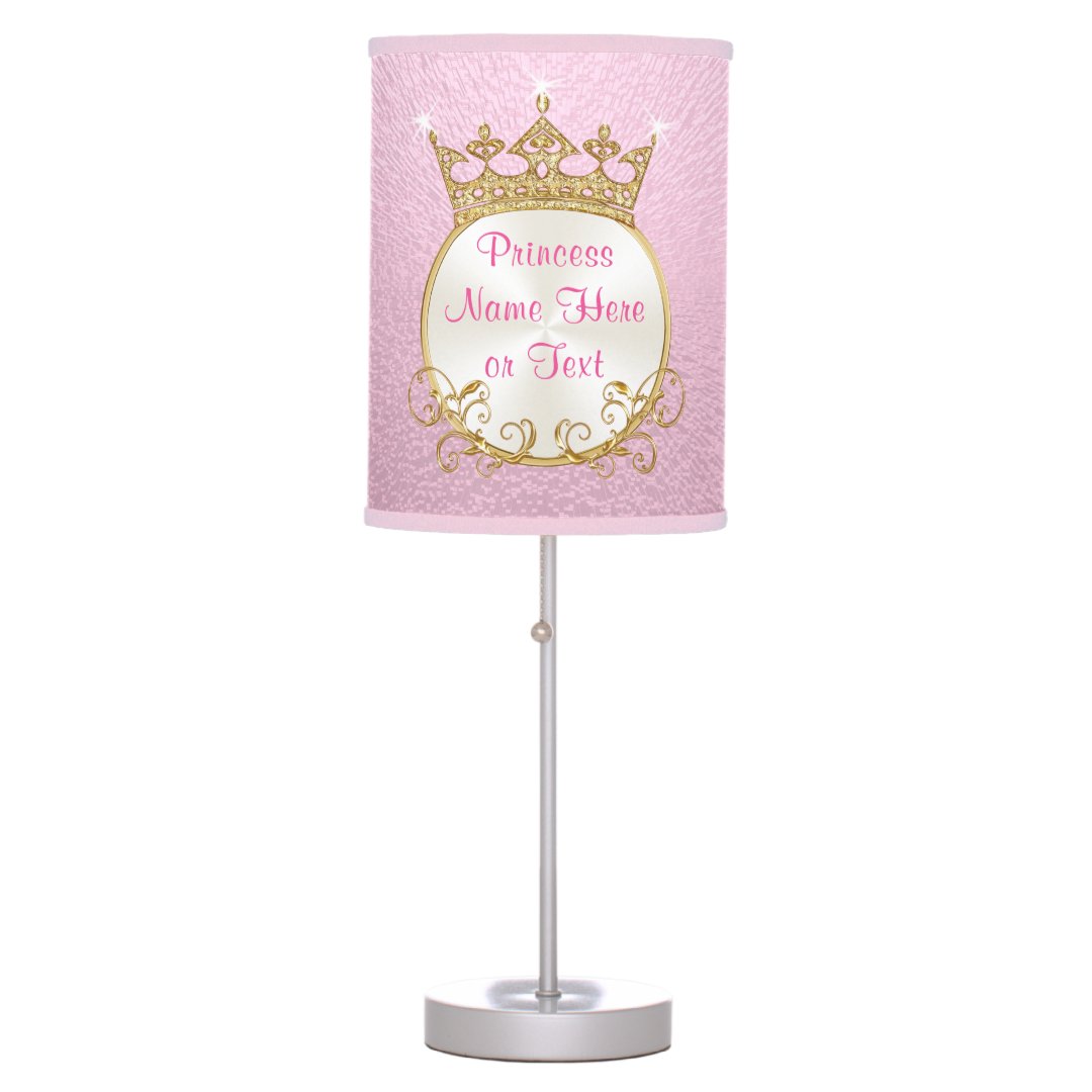Super Pretty Personalized Princess Table Lamp | Zazzle