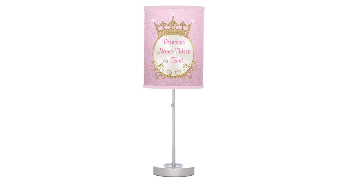 Super Pretty Personalized Princess Table Lamp | Zazzle