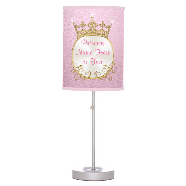 Super Pretty Personalized Princess Table Lamp | Zazzle