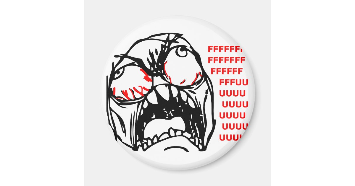 super rage face meme rofl magnet | Zazzle