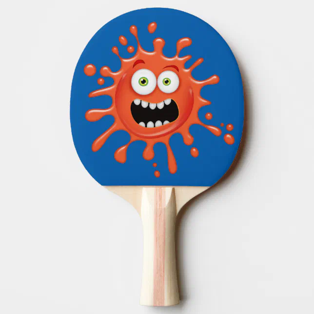 Super Scared Face Splattered on Ping Pong Paddle | Zazzle